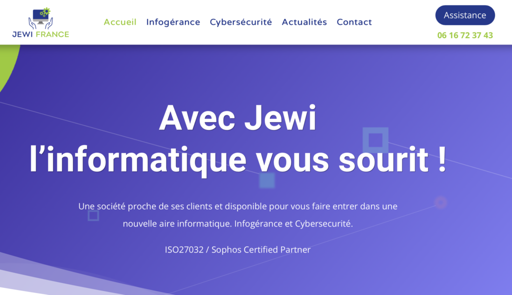 Refonte de site internet pour Jewi France - Octoprint